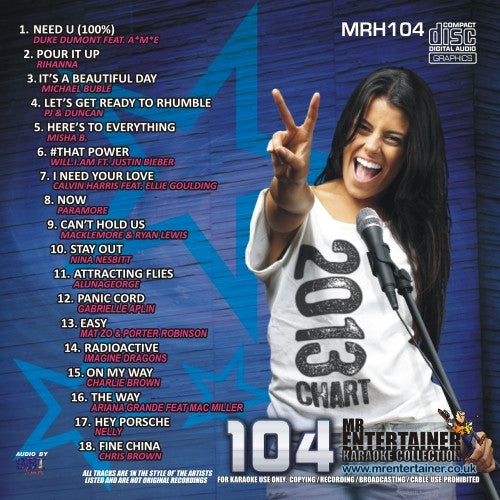 MRH104 - Chart Hits Volume 104 April 2013 – Mr Entertainer Shop